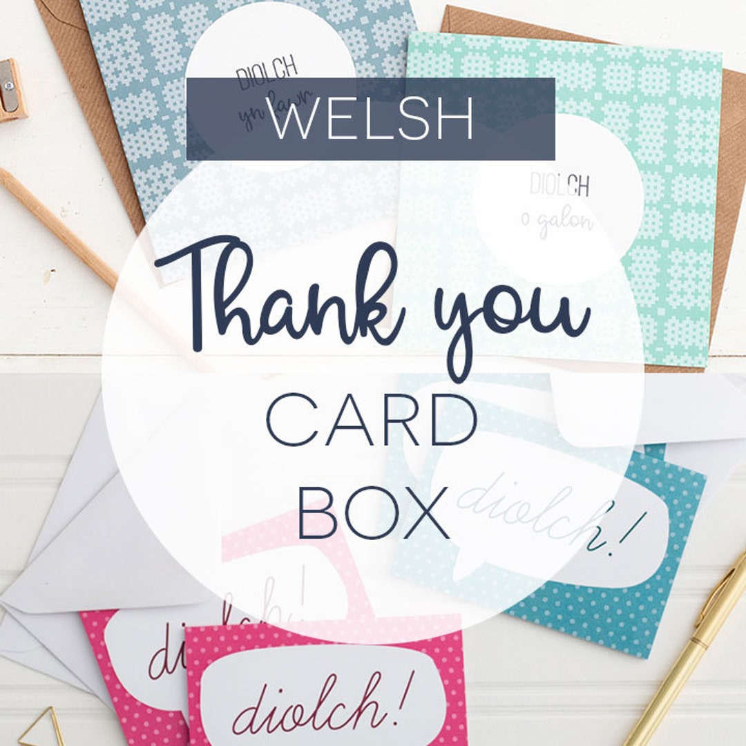 Welsh Thank You Cards / Cardiau Diolch Cymraeg - Card Bundle, Multibuy ...