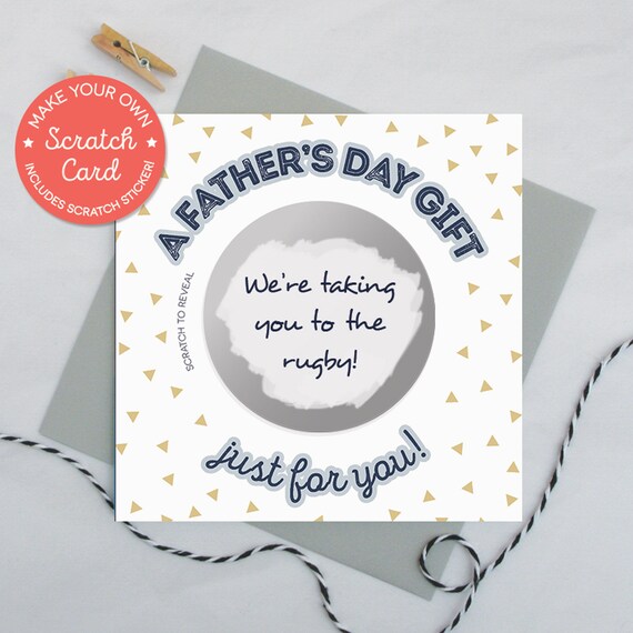 Father's Day Scratch Card 'A Father's Day Gift | Etsy