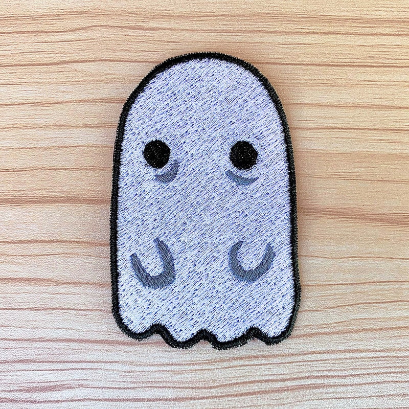 Embroidered Ghost Patches - Etsy