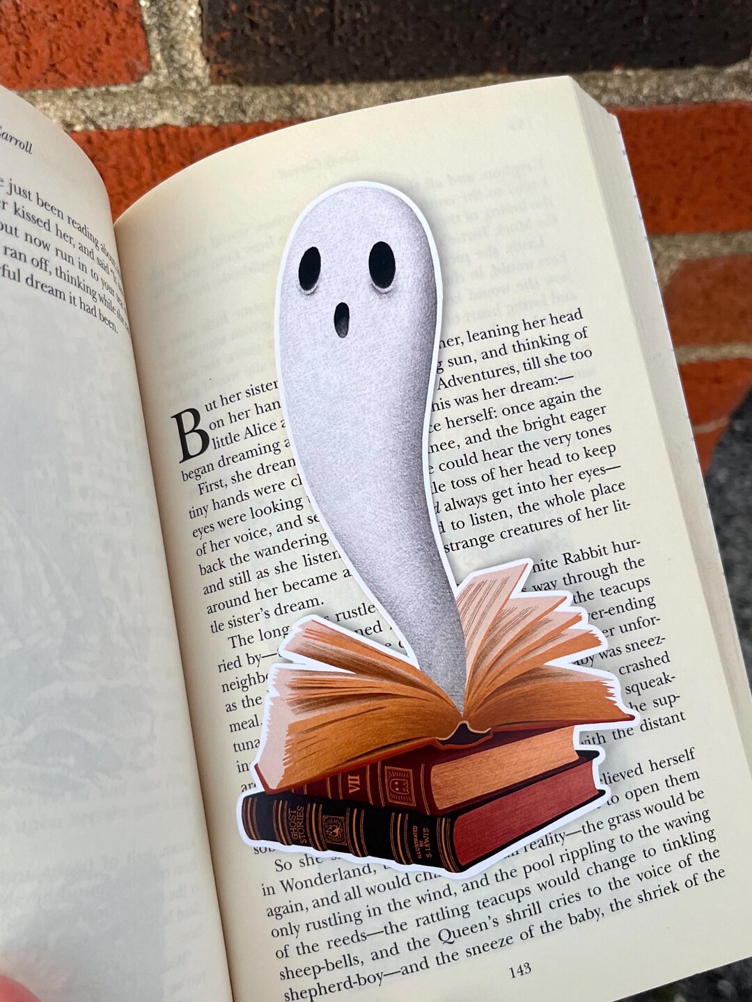 Ghost Bookmark With Original Spooky Illustration for Reading Haunted ...