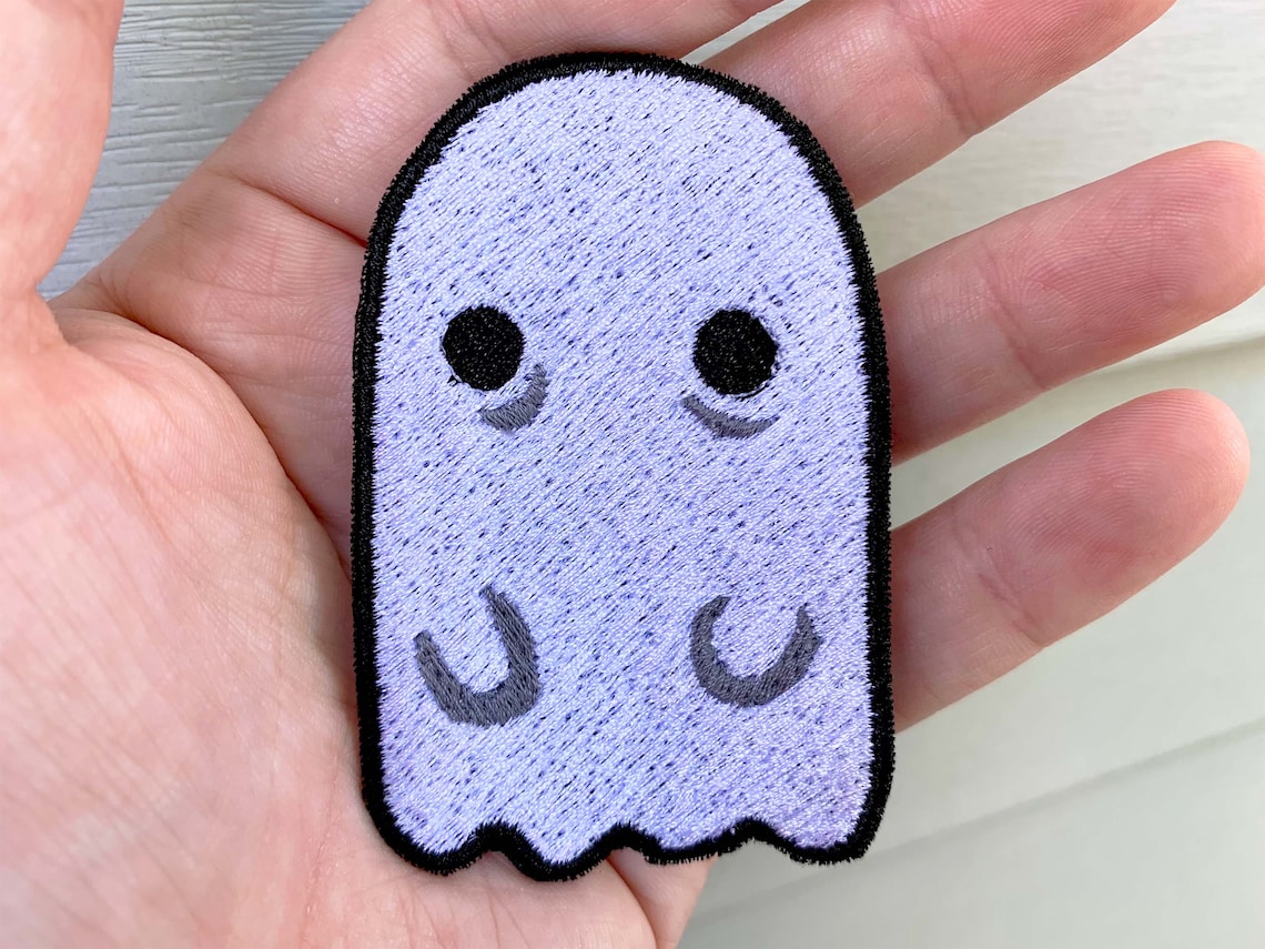3 Embroidered Ghost Patch Halloween Sew-on Patch - Etsy