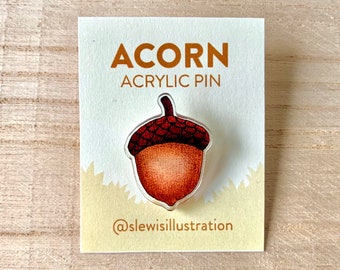 Acorn Lapel Pin CC292 Oak Nut Oak Tree Seeds and - Etsy