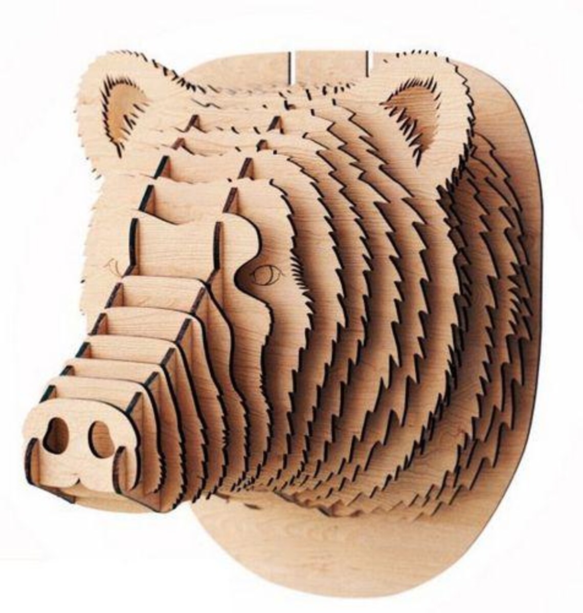 3D Animal Trophy Laser Cut Files | CNC Wall Art Templates (DXF, CDR) - Etsy