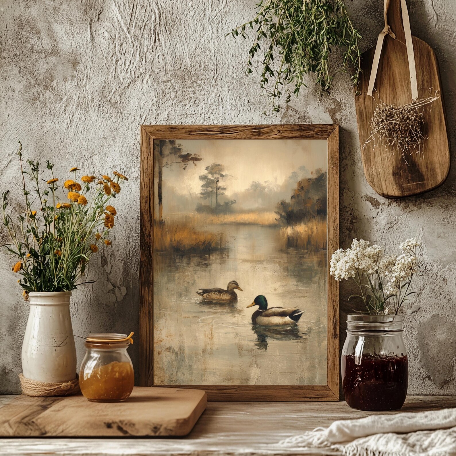 Vintage Mallard Duck Print: Rustic Wildlife Decor (digital Download) - Etsy