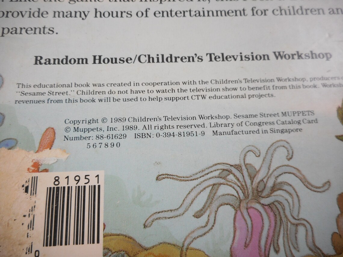 Sesame Street Peek-a-board Books Safari and Grover Under the - Etsy