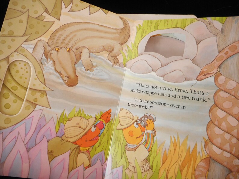 Sesame Street Peek-a-board Books Safari and Grover Under the - Etsy