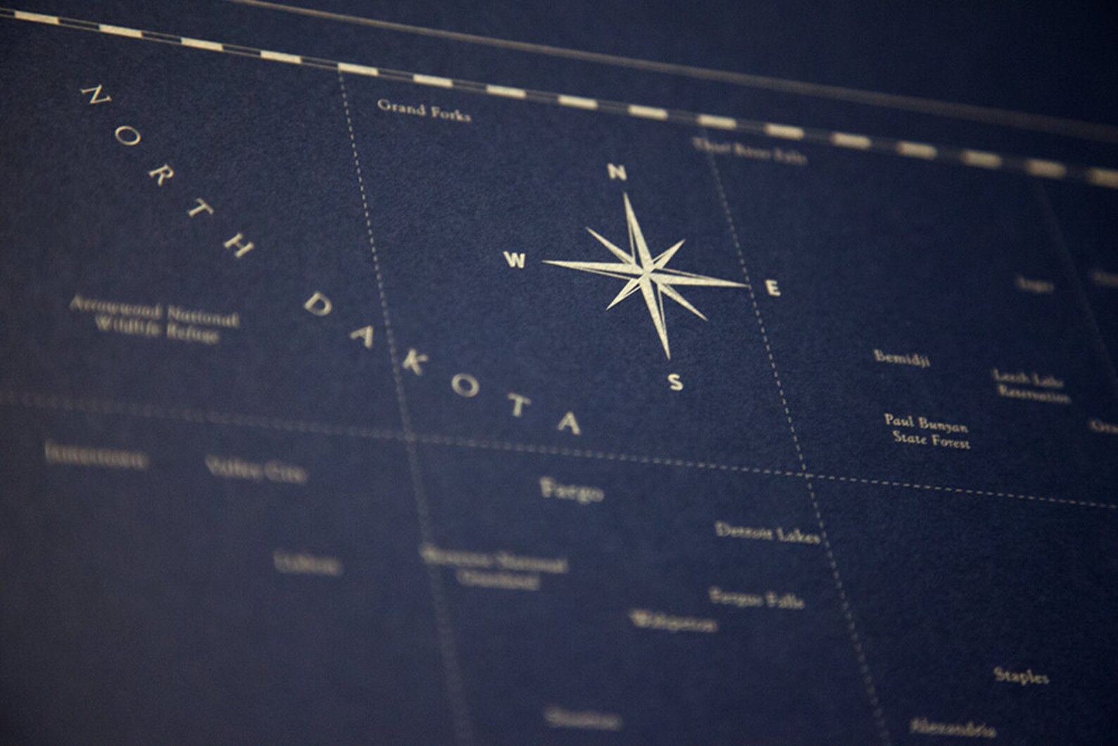 Typographic Heartland Map - Etsy