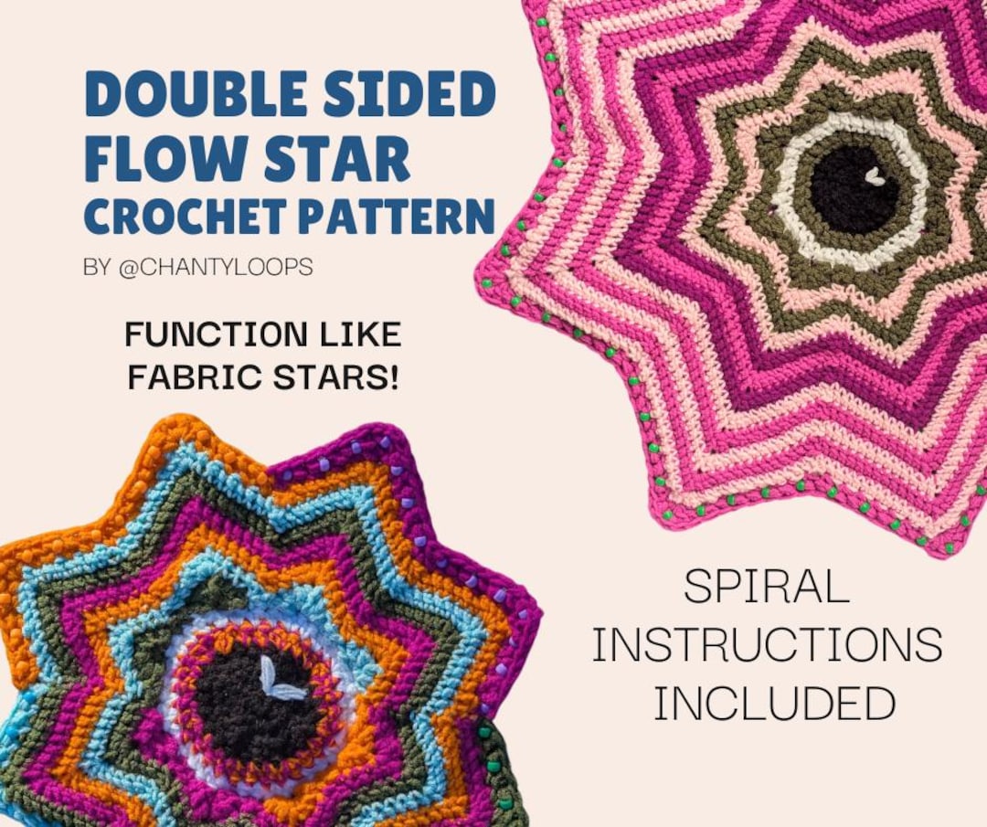 Pattern - Double Sided Flow Star - Spinning Prop - Spiral Instructions ...