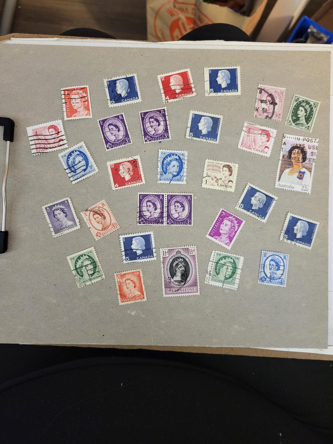 Assorted Used QE2 Stamps in All Colors - Etsy