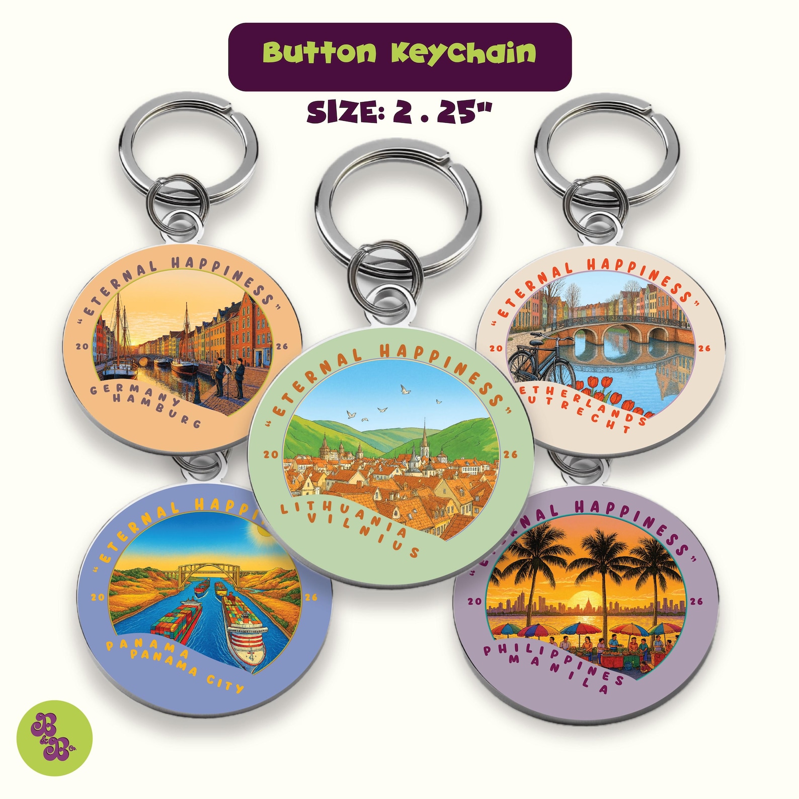 JW 2026 International Convention Keychain Pin - Eternal Happiness - Etsy