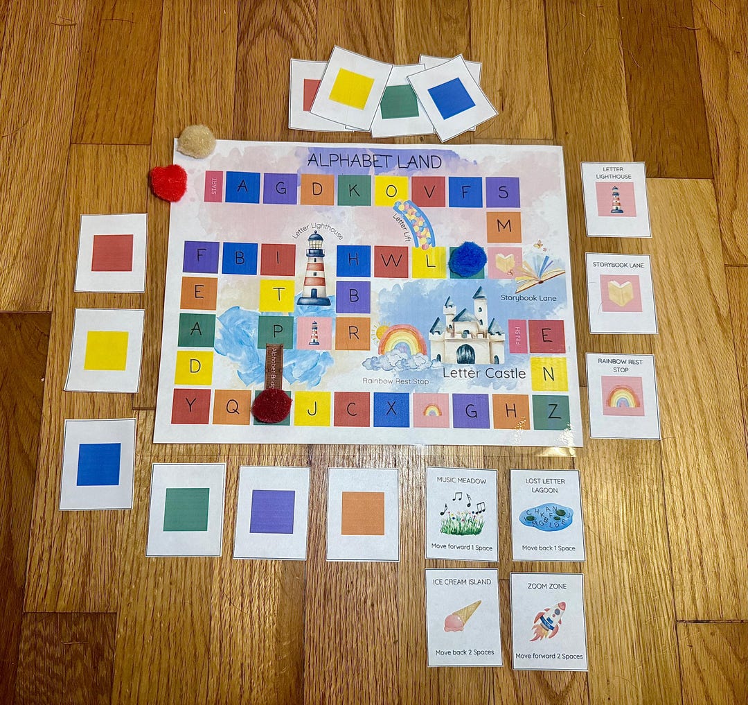 Alphabet Land Printable Game - Etsy