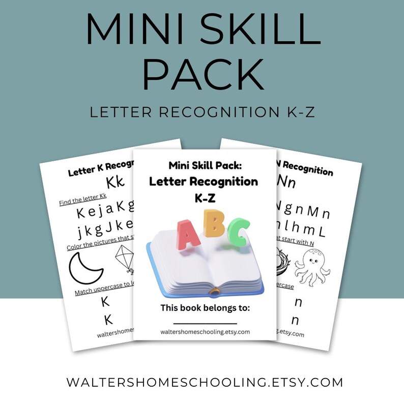 Letter Recognition Activities for Preschool (K–Z) | Alphabet Matching ...