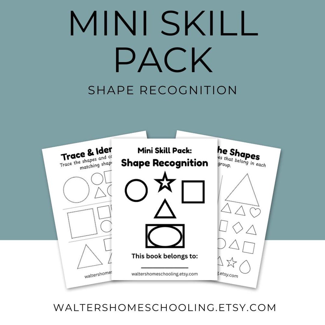 Shape Recognition Worksheets | Preschool Shapes Activity Pack | Toddler ...
