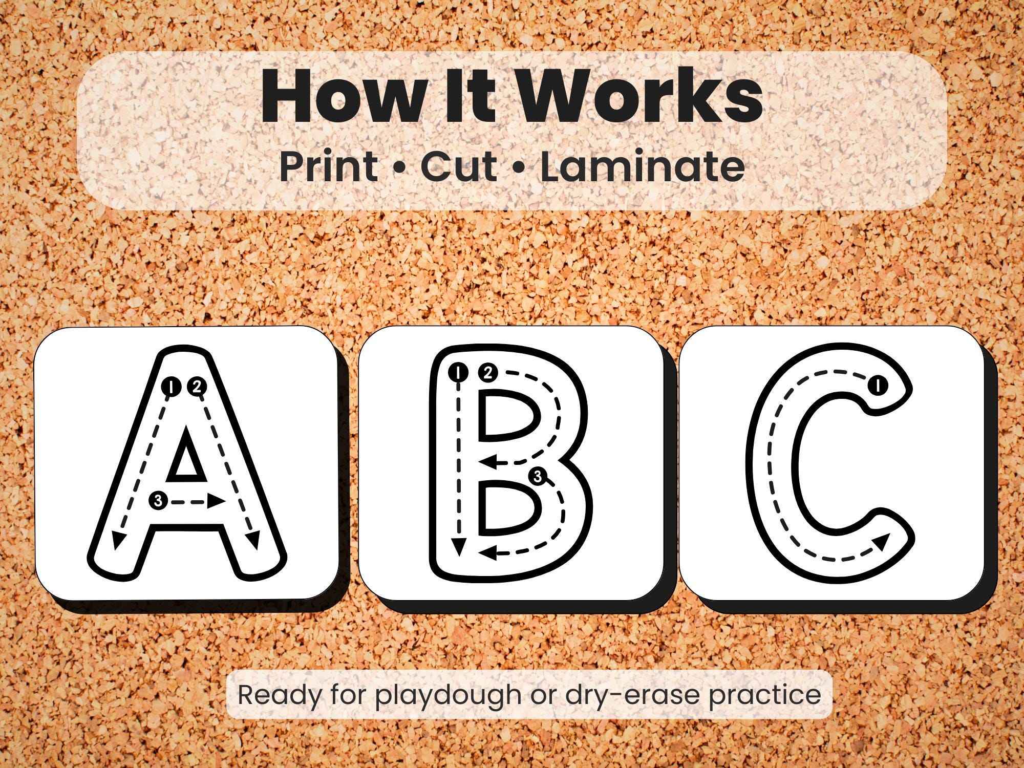 Playdough Letter Cards A–Z | Uppercase & Lowercase Alphabet | Hands-on ...