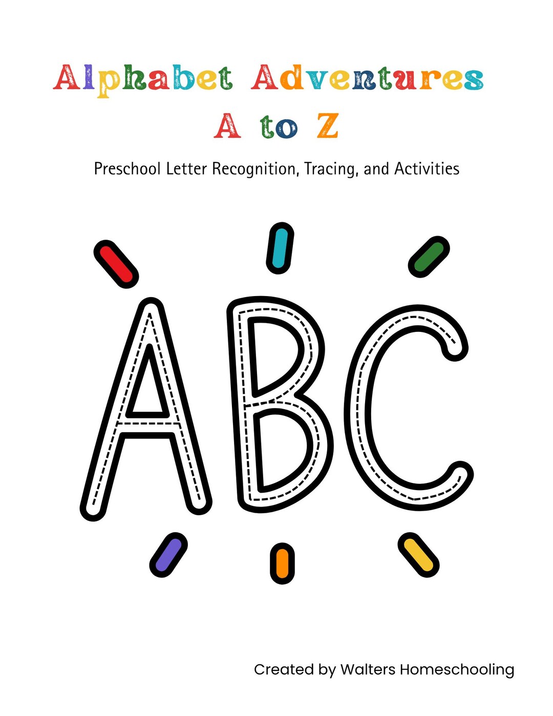 ABC Alphabet Workbook Printable for Toddlers and Preschool Kids With ...