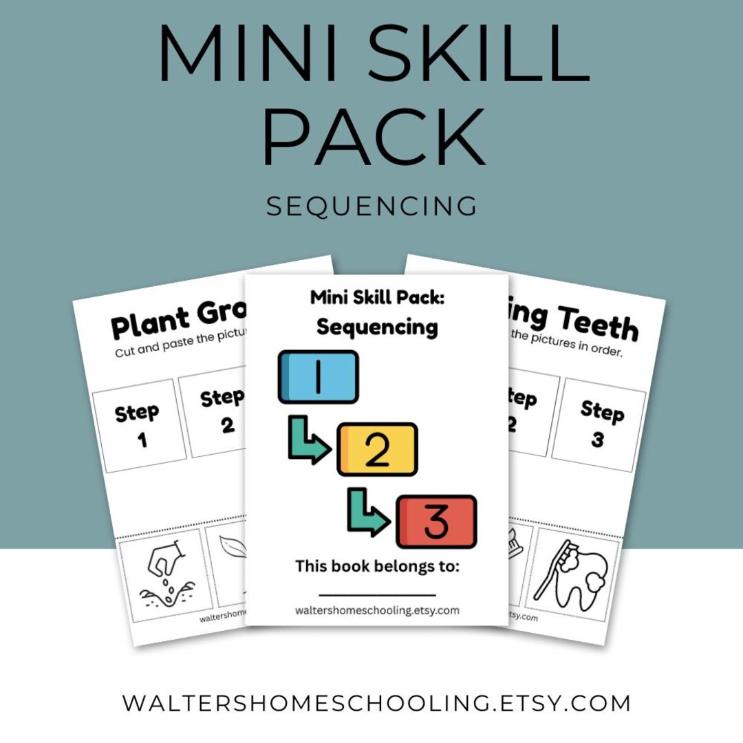 Sequencing Worksheets for Preschool – Cut and Paste Activities | 3-step ...
