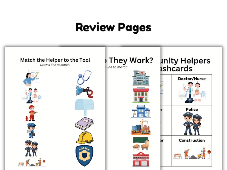 Community Helpers Printable Workbook | Kindergarten Preschool Social ...