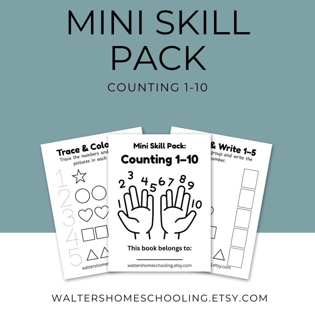 Preschool Counting Worksheets 1-10 | Number Recognition & Tracing ...