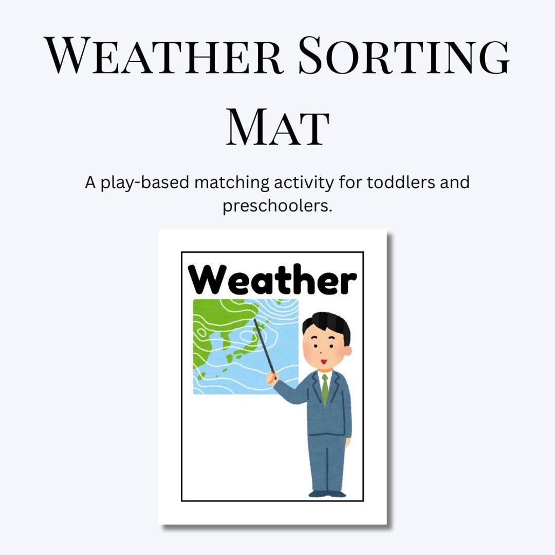 Weather Sorting Activity for Toddlers | Preschool Weather Matching ...