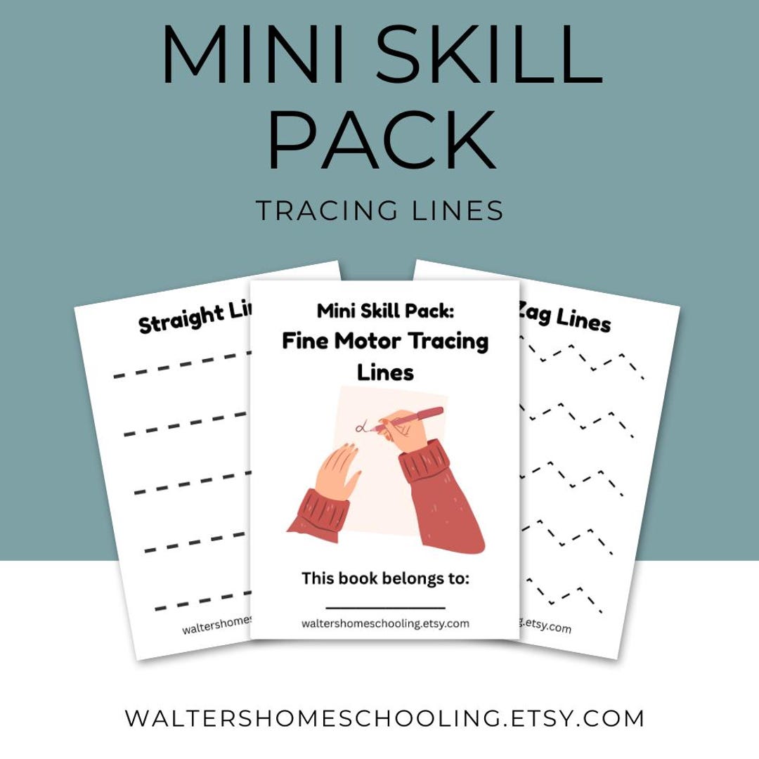 Fine Motor Tracing Lines Worksheets for Preschool – Prewriting Practice ...