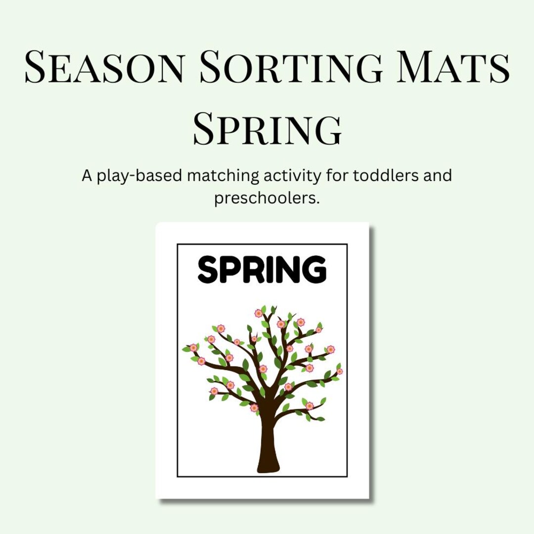 Spring Sorting Activity for Toddlers | Preschool Spring Matching ...
