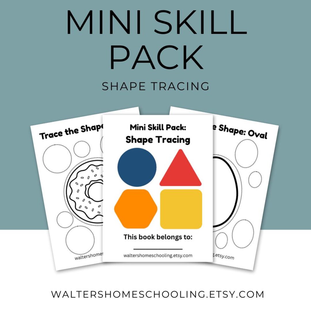 Shape Tracing Worksheets Printable | Preschool Pre-k Shapes | Circle ...