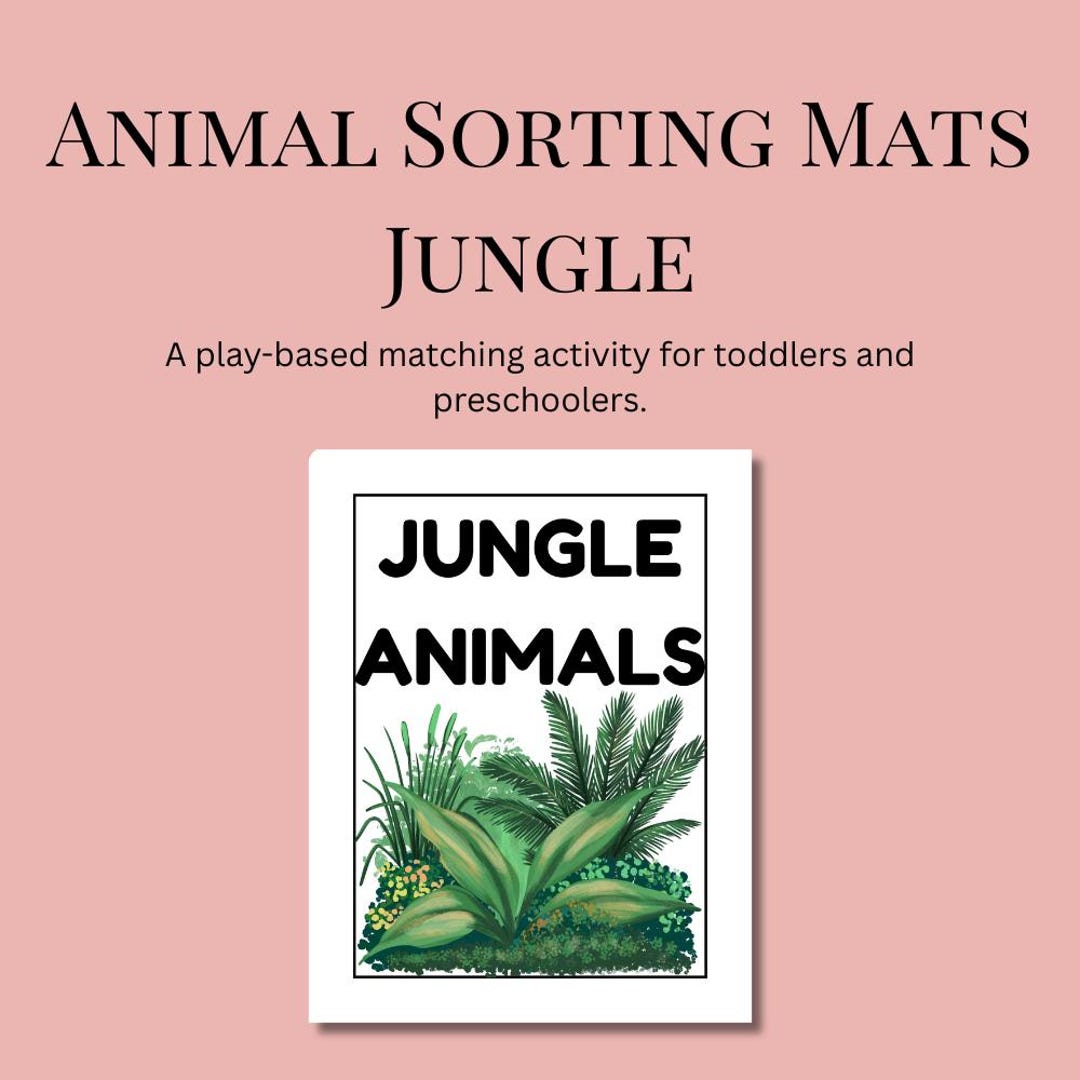 Jungle Animals Sorting Activity for Toddlers | Preschool Animal ...