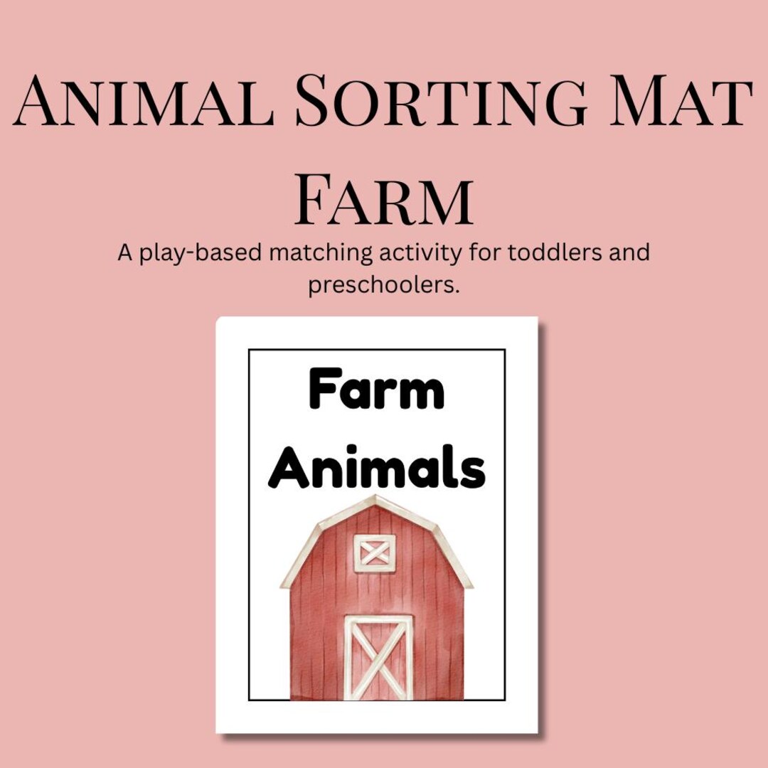 Farm Animal Sorting Center for Preschool | Matching Printable ...