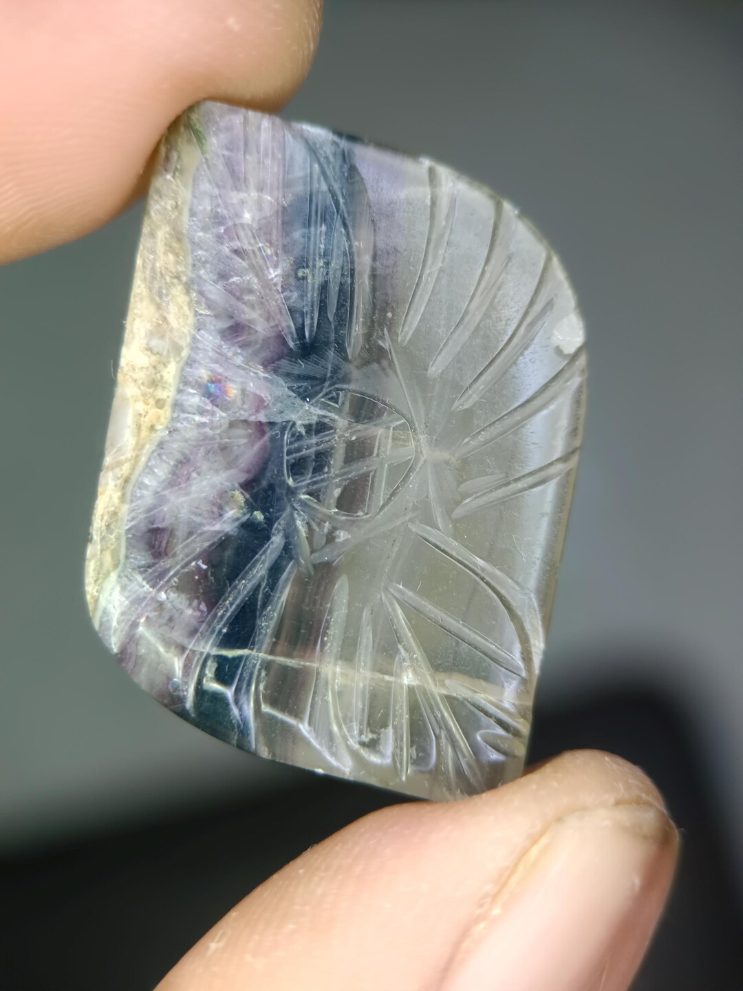 Hand Carved Natural Fluorite Fancy Cut – Polished Gemstone Crystal Art ...