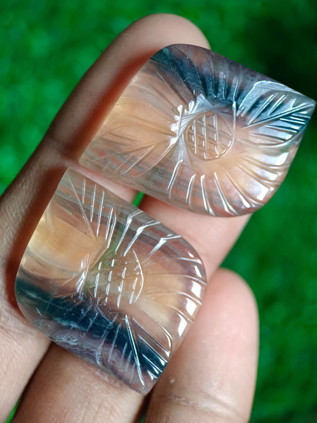 Hand Carved Natural Fluorite Fancy Cut – Polished Gemstone Crystal Art ...