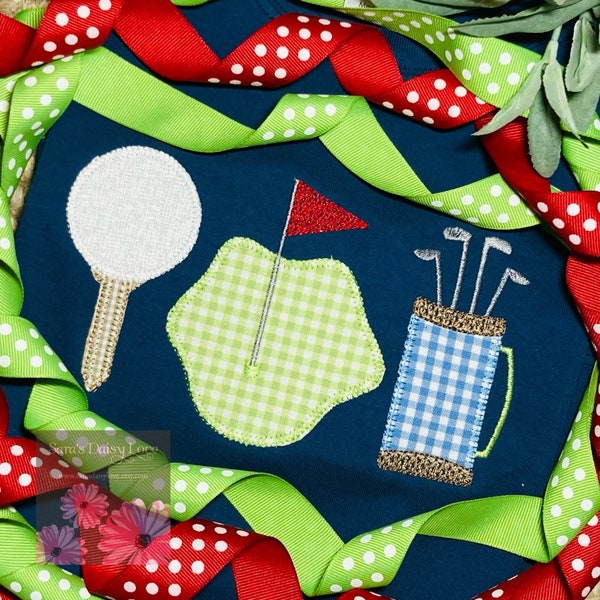 Golf Applique - Etsy
