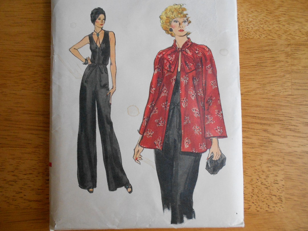 Vogue Pattern 9253 Misses'j Acket and Jumpsuit Circa 1975 Uncut - Etsy