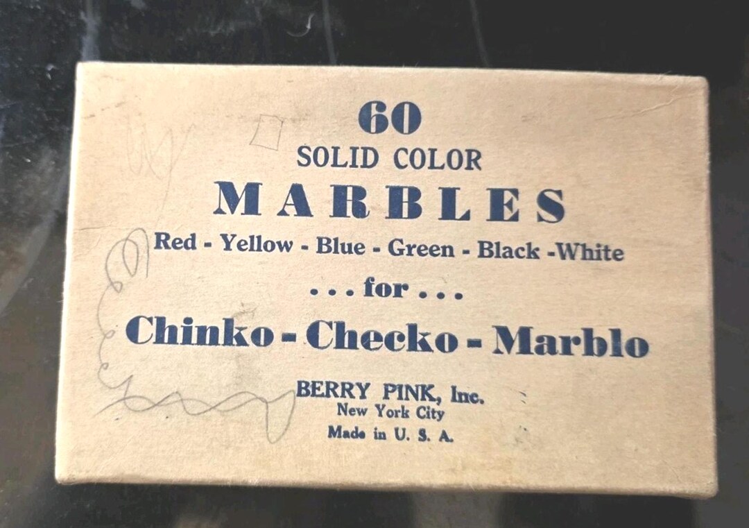 Vintage Berry Pink Chinko-checko-marblo Boxed Set – 60 Solid Color ...