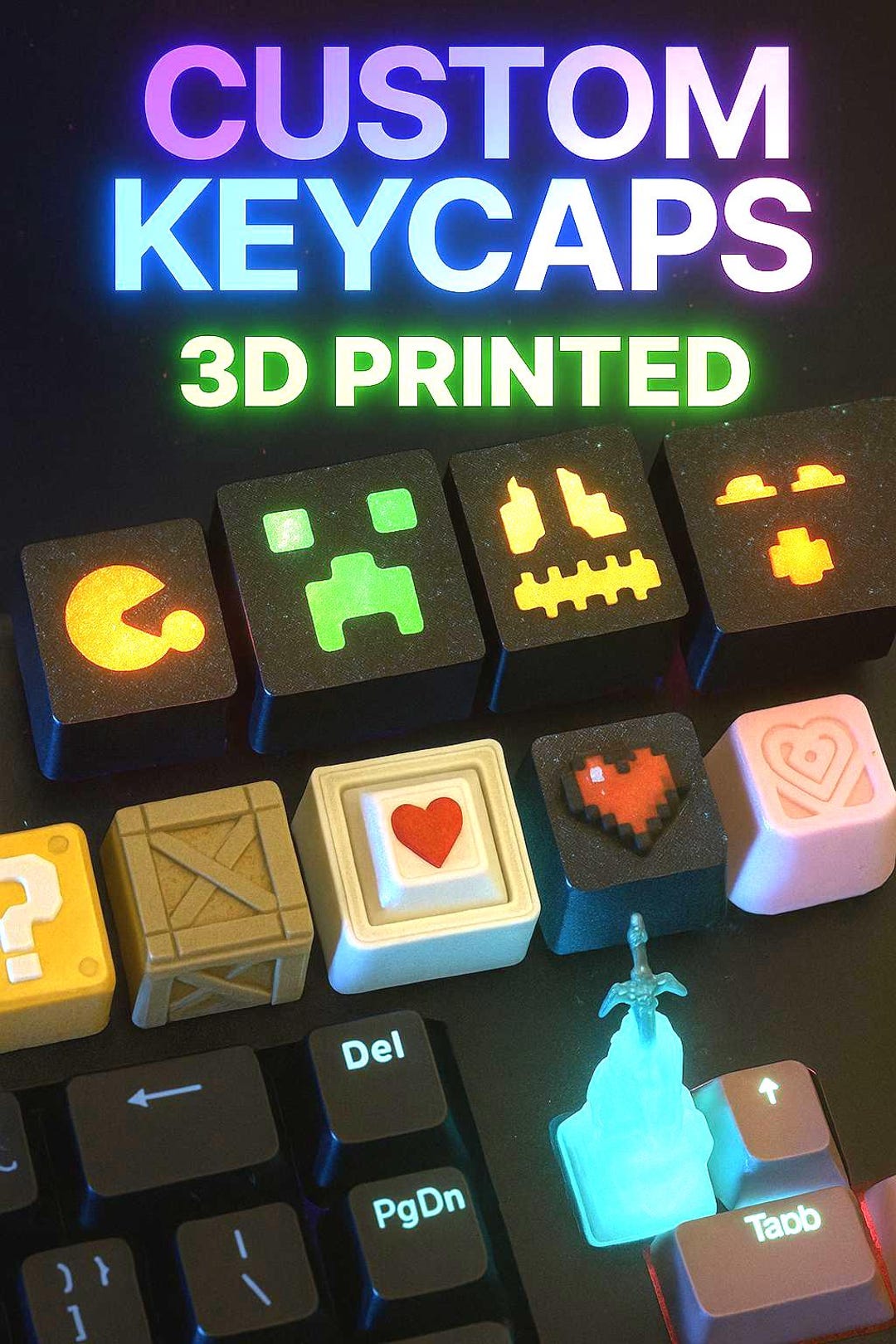 3D Printed Keycaps for Mechanical/magnetic Keyboards - Etsy