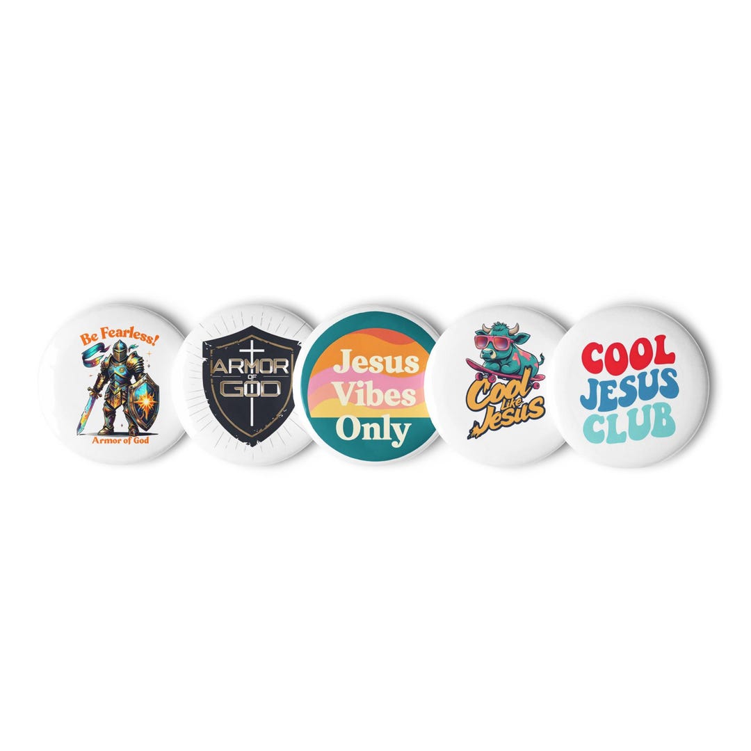 Christian Set of Pin Buttons - Etsy