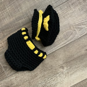 Newborn Aviator Outfit, Sky Pilot Costume Kids, Crochet Diaper Cover ...