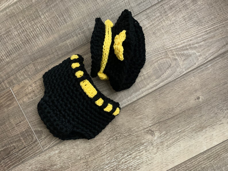 Newborn Aviator Outfit, Sky Pilot Costume Kids, Crochet Diaper Cover ...