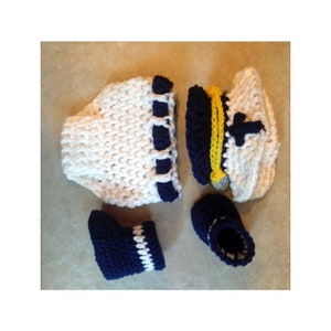 Newborn Boy Sailor Outfit, Baby Captain Hat, Baby Costume, Newborn ...