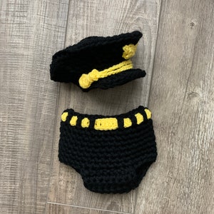 Newborn Aviator Outfit, Sky Pilot Costume Kids, Crochet Diaper Cover ...
