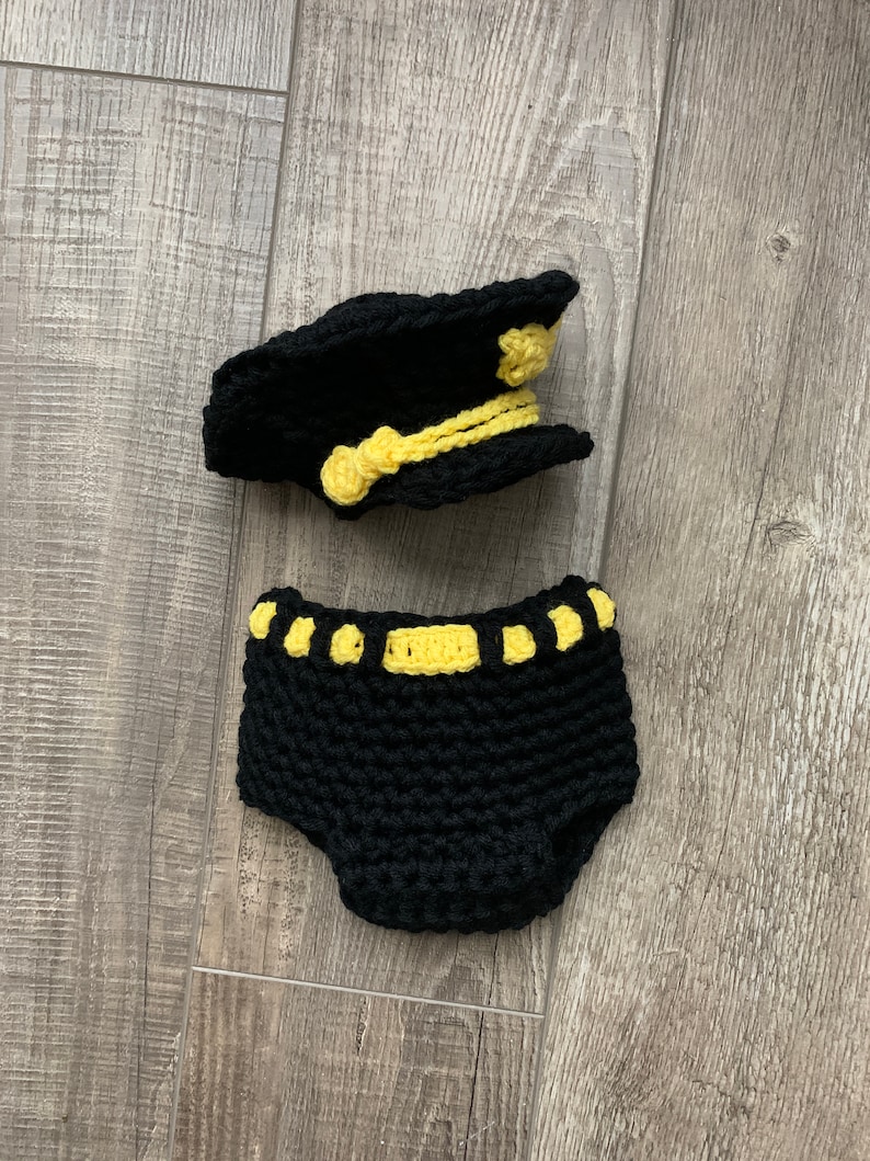 Newborn Aviator Outfit, Sky Pilot Costume Kids, Crochet Diaper Cover ...