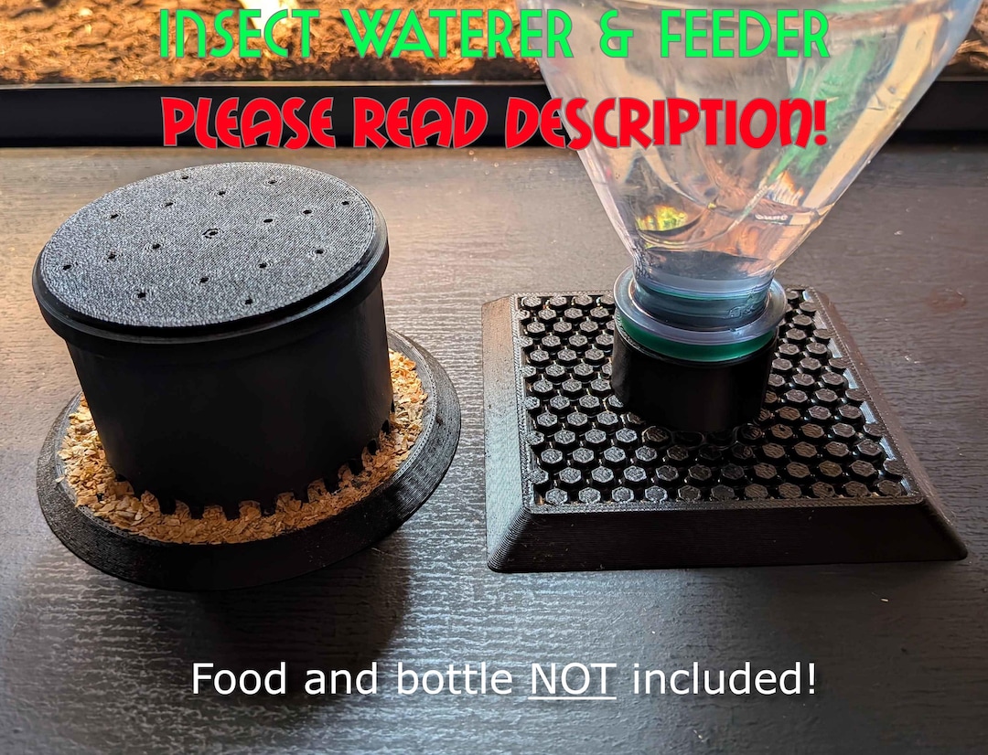 Water & Food Feeder for Insects – Gravity Fed, Hydration for Dubia ...