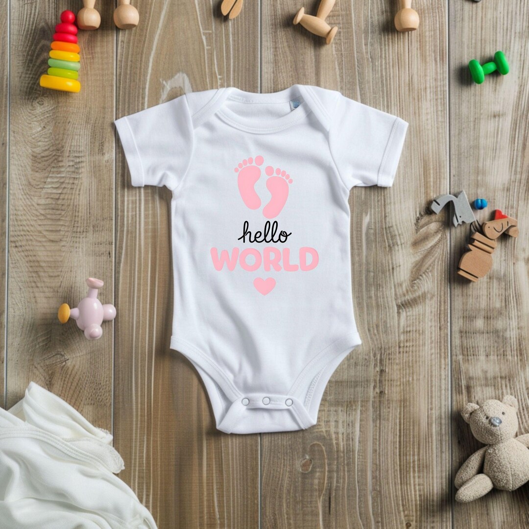 Welcome Baby Onesie Pregnancy Announcement Bodysuit Surprise Clothing ...