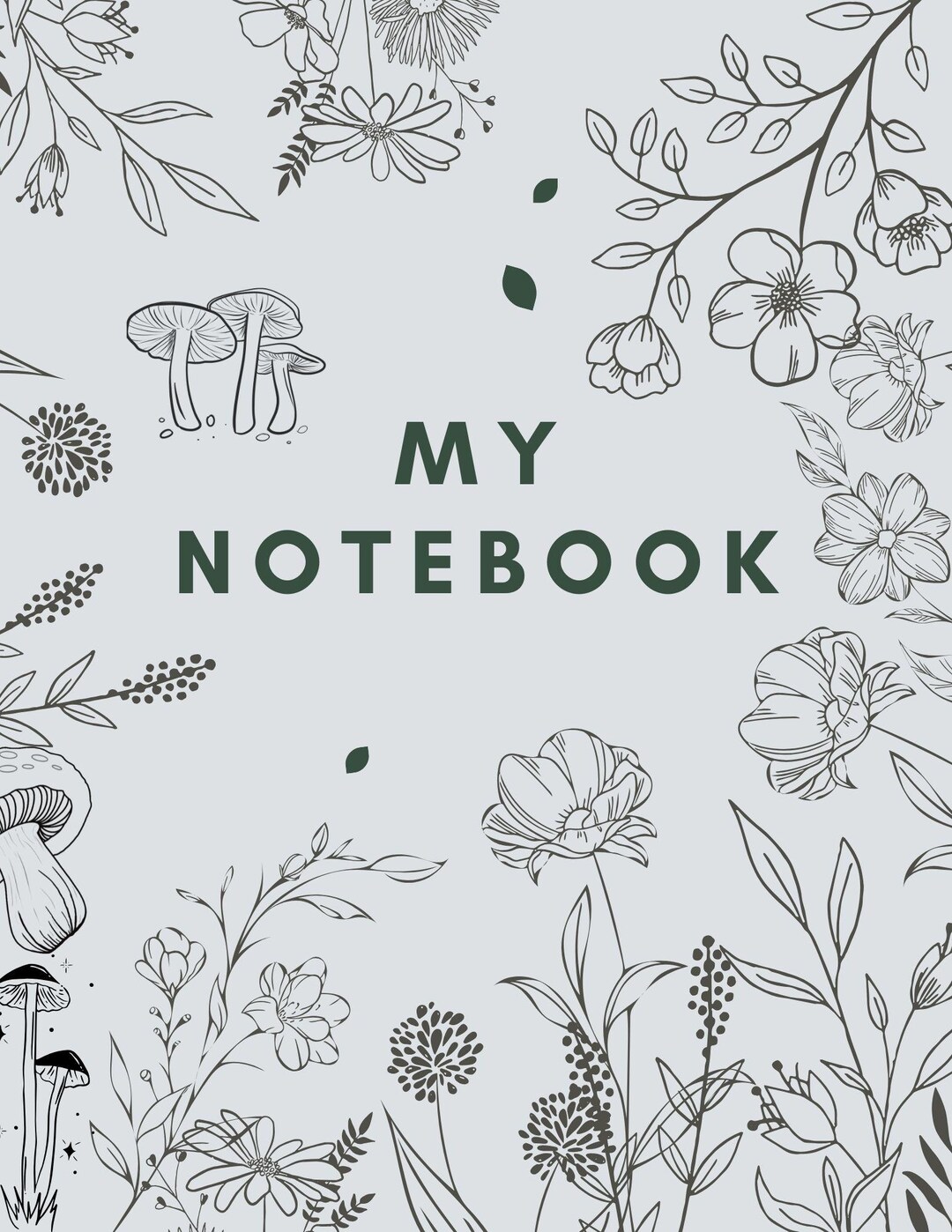 Digital Template for Notebooks - Etsy