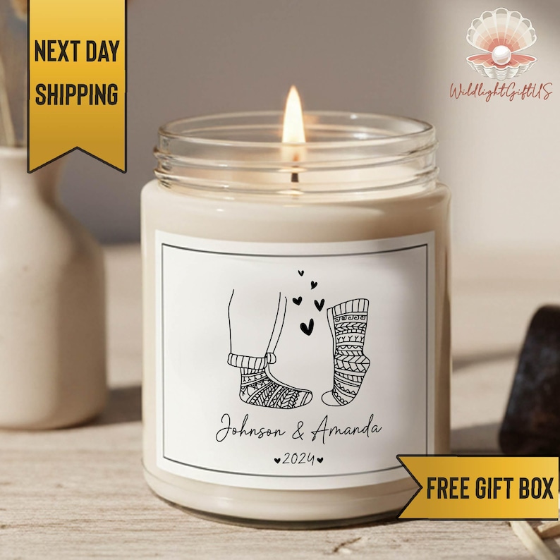 Personalized Couple Candle, Custom Name Candle Gift, Wedding Gift for ...
