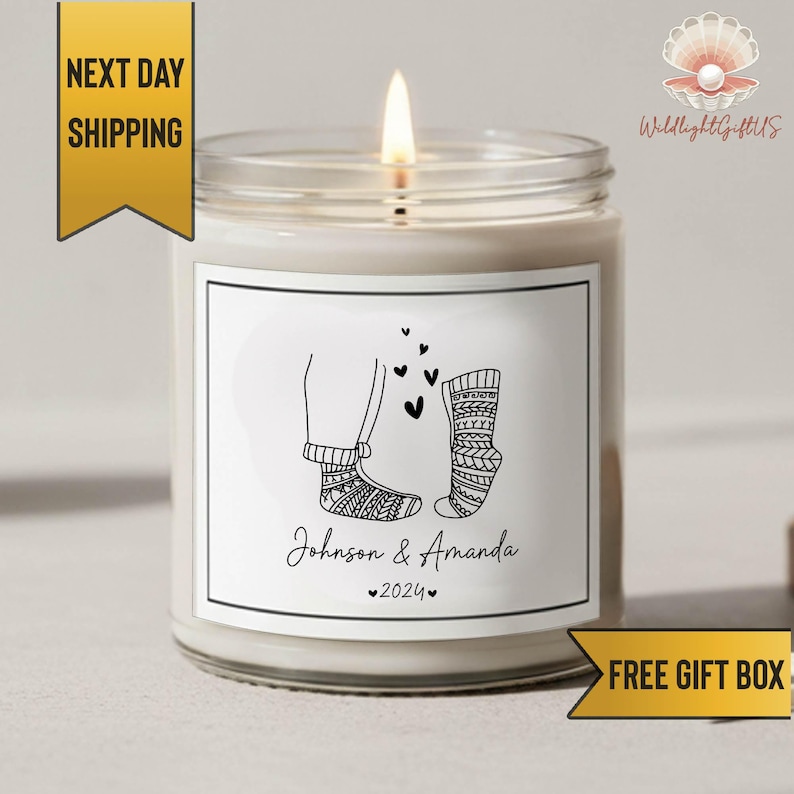 Personalized Couple Candle, Custom Name Candle Gift, Wedding Gift for ...