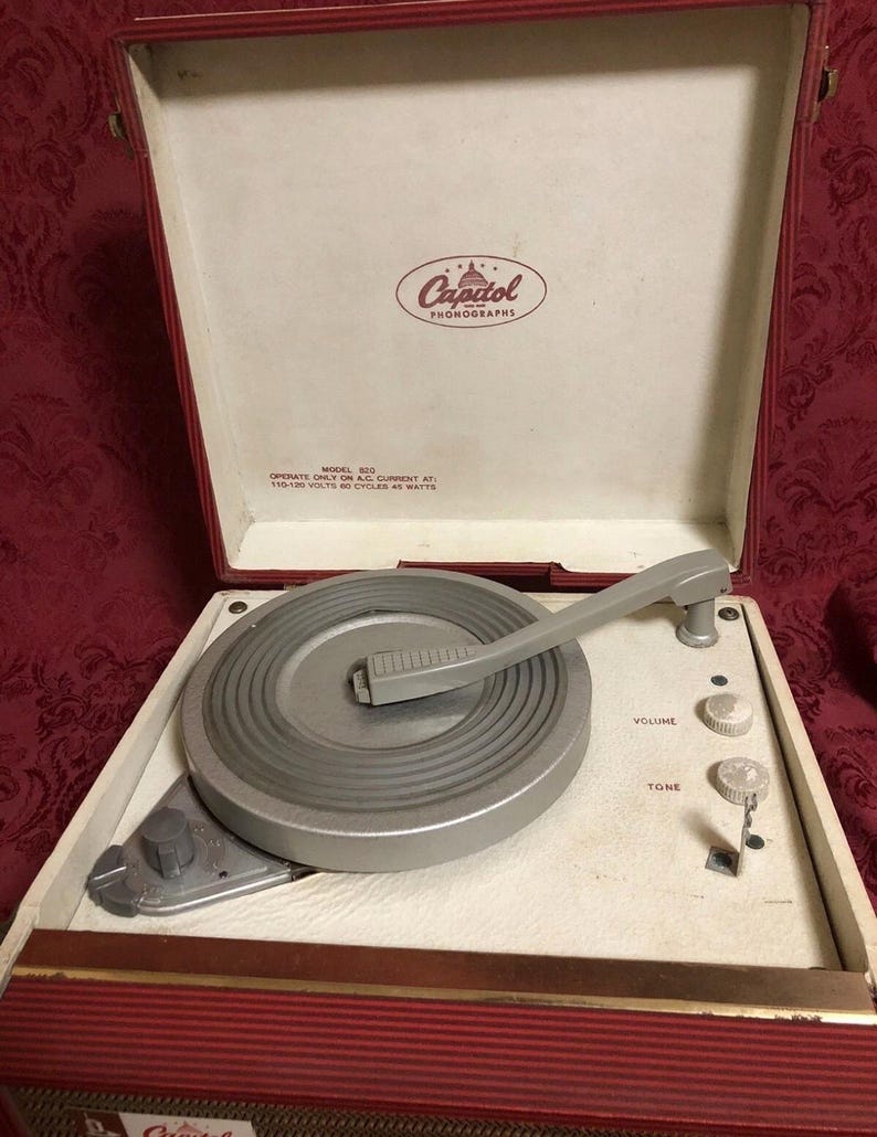 Vintage Capitol Records Phonograph Model 820 - for Parts or Resto Needs ...