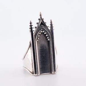 Gothic Church Ring, Cathedral, Architectural Jewelry, Occult, Satan ...