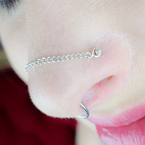 Rainbow Nose Chain Nostril Chain Nose Chain Piercing Chain - Etsy