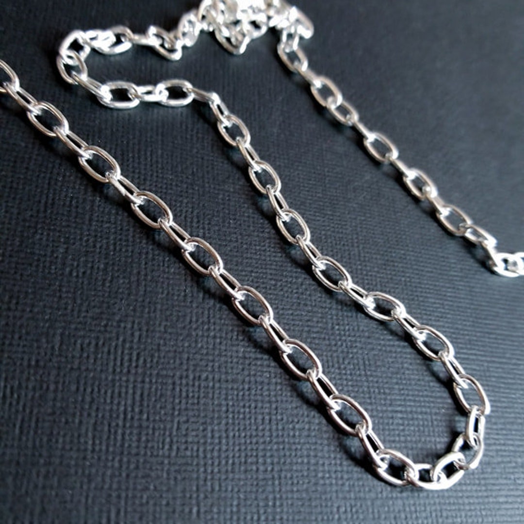 Massive Sterling Silver 5mm Cable Chain, Large, Heavy Thick Solid ...