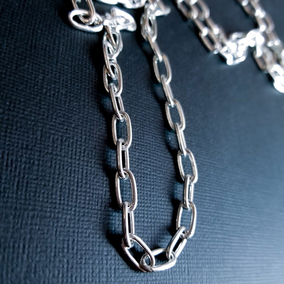 Massive Sterling Silver 6mm Cable Chain, Large, Heavy Thick Solid ...